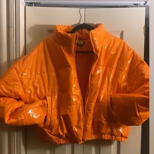 Jackets & Coats | Plus Size Neon Orange Puffer Jacket | Poshmark